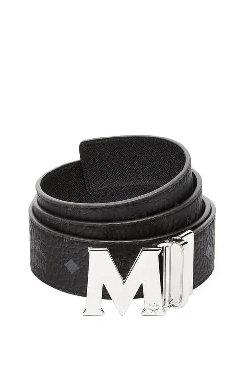 Mcm Claus M Reversible Belt - Black