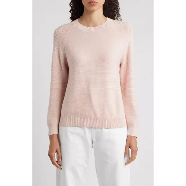 BOSS Crewneck Cotton Sweater - Open Prple