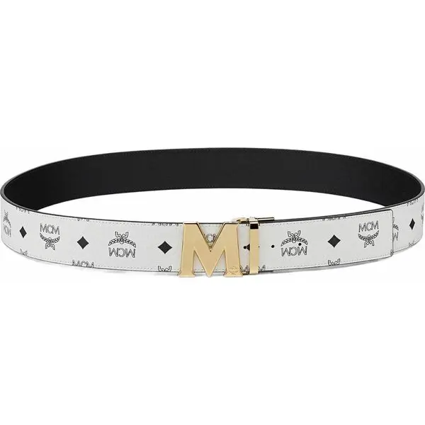 Mcm Claus M Reversible Belt - White