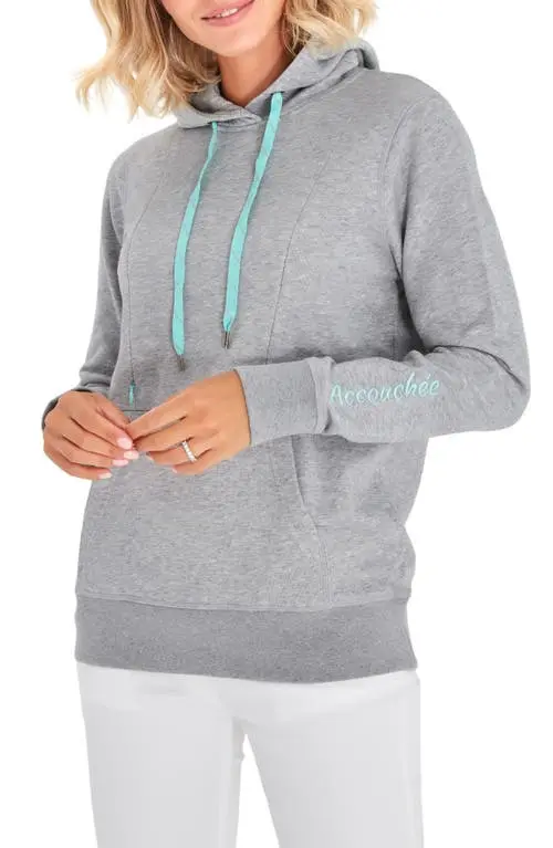 ACCOUCHEE Iconic Maternity/nursing Hoodie - Gray