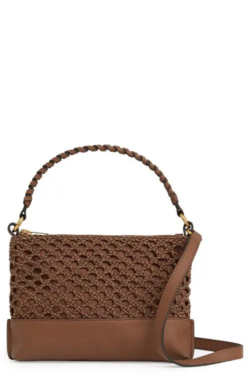 REISS Woven Leather Crossbody Bag