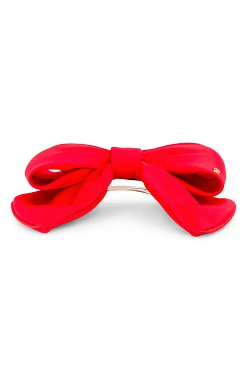 Alexandre De Paris Silk Bow Barrette - Red