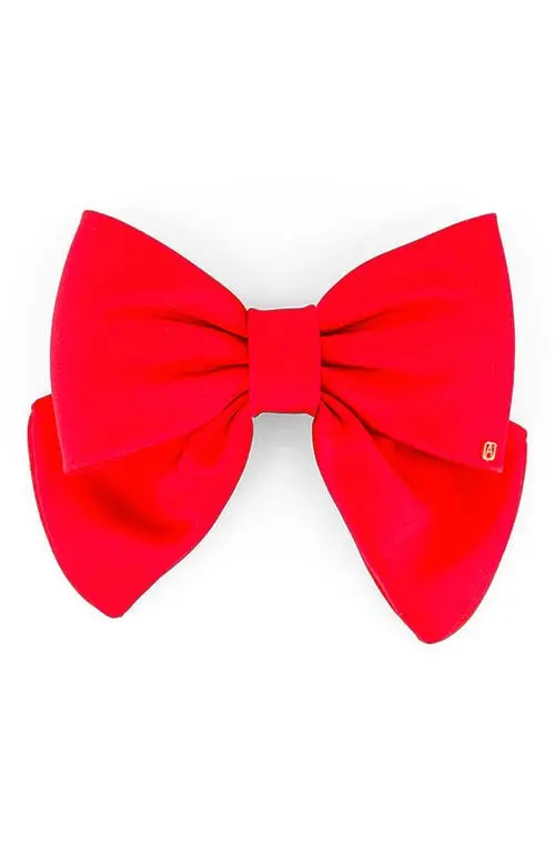 Alexandre De Paris Silk Bow Barrette - Red