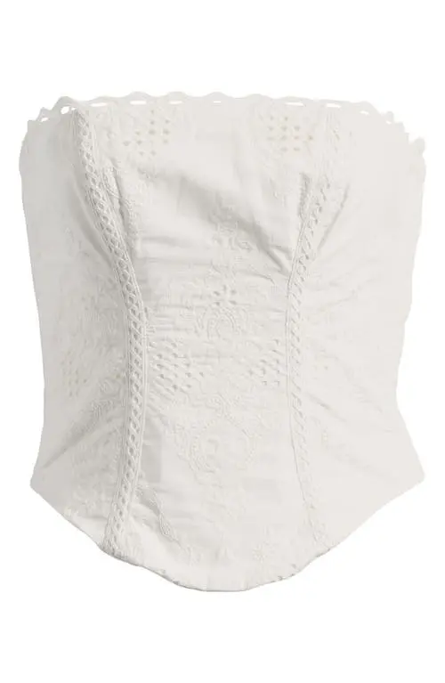House Of Cb Livie Broderie Anglaise Strapless Top