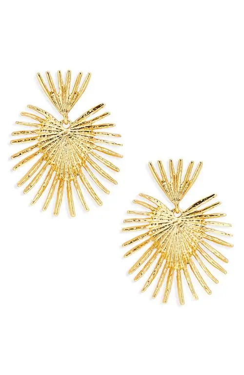 KENNETH JAY LANE Fan Drop Earrings - Gold