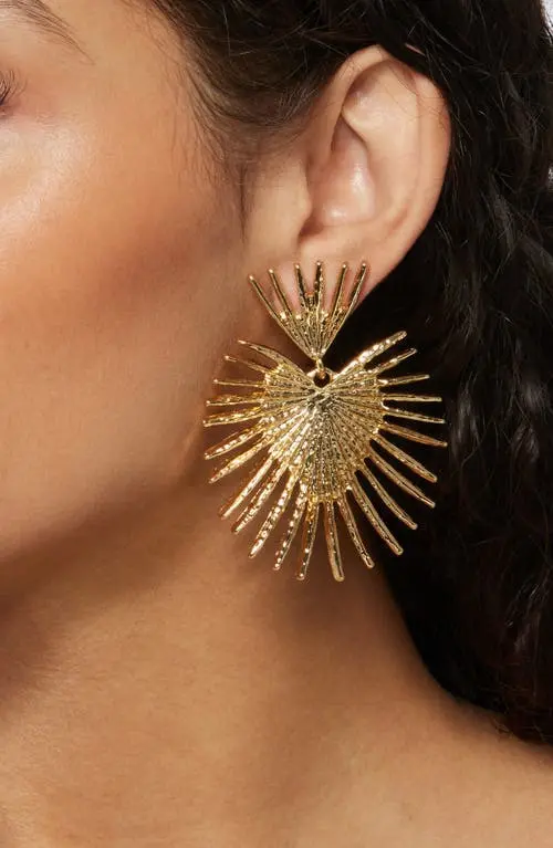 KENNETH JAY LANE Fan Drop Earrings - Gold