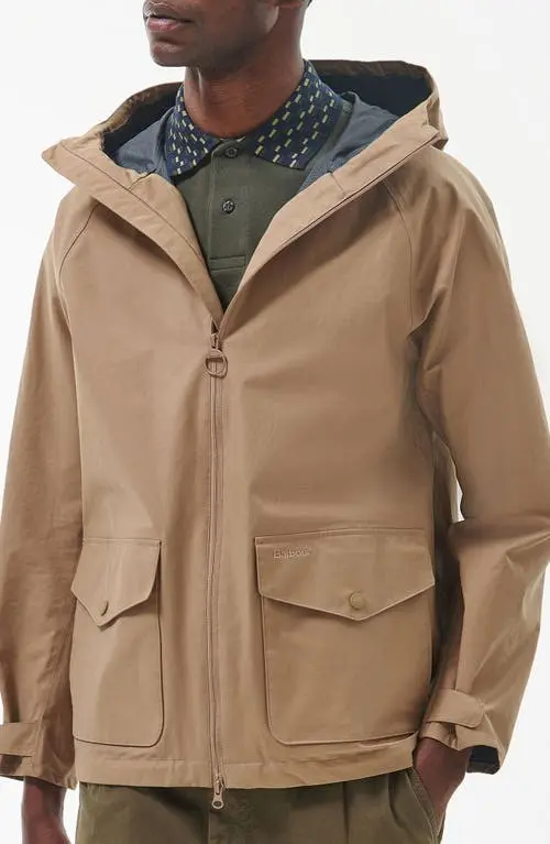 Barbour Whitstone Waterproof Jacket - Military Brown