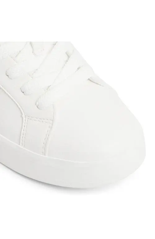 Aldo Low-top Sneaker With Charm Accent - White