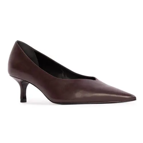BLACK SUEDE STUDIO Briar 50 Leather Pump - Black Coffee Leather