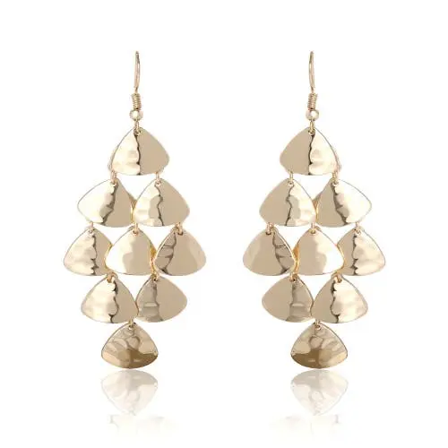 Bcbgmaxazria Layered Triangle Drop Earrings - Gold