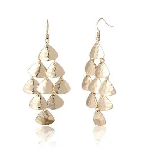 Bcbgmaxazria Layered Triangle Drop Earrings