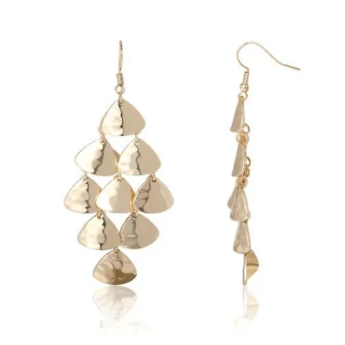 Bcbgmaxazria Layered Triangle Drop Earrings