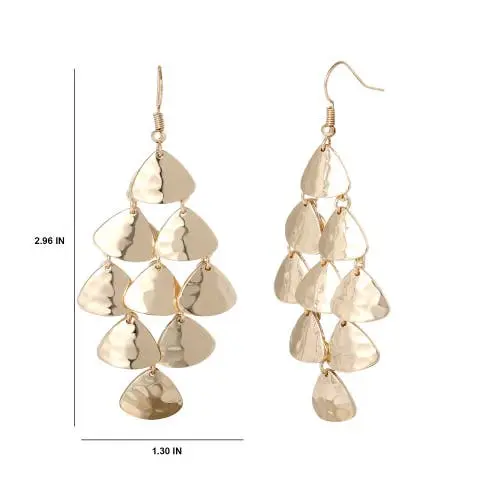 Bcbgmaxazria Layered Triangle Drop Earrings