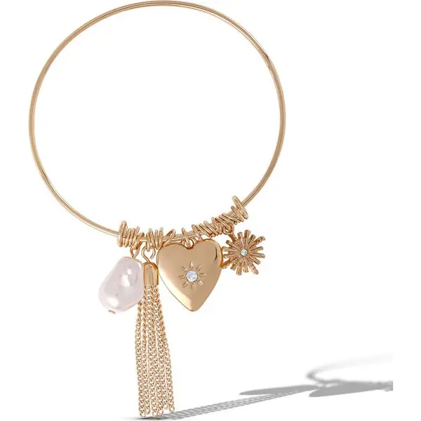 Bcbgmaxazria Charm Bangle Bracelet - Gold