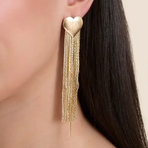 Jessica Simpson Chain Tassel Earrings
