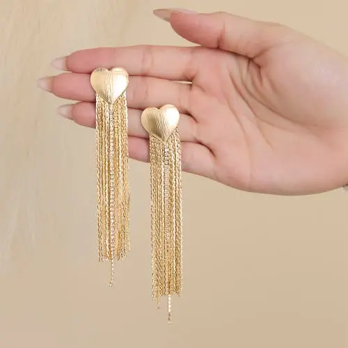 Jessica Simpson Chain Tassel Earrings