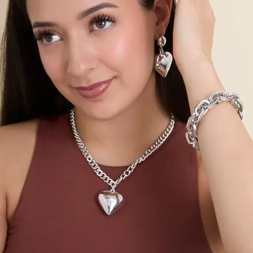 Jessica Simpson Mixed Metal Link Chain Bracelet