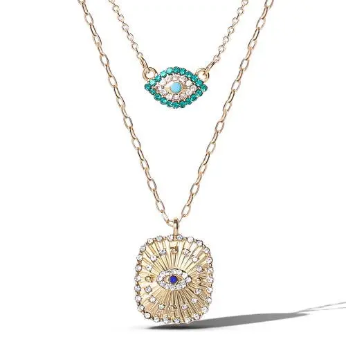 Jessica Simpson Layered Pendant Necklace Set - Gold