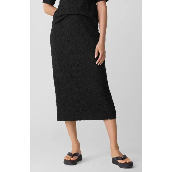 Eileen Fisher Knit Pencil Skirt - Black