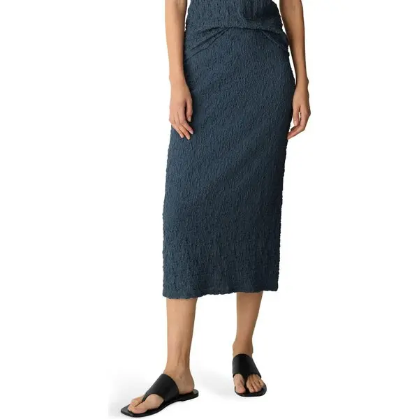 Eileen Fisher Textured Straight Skirt - Cold Spring