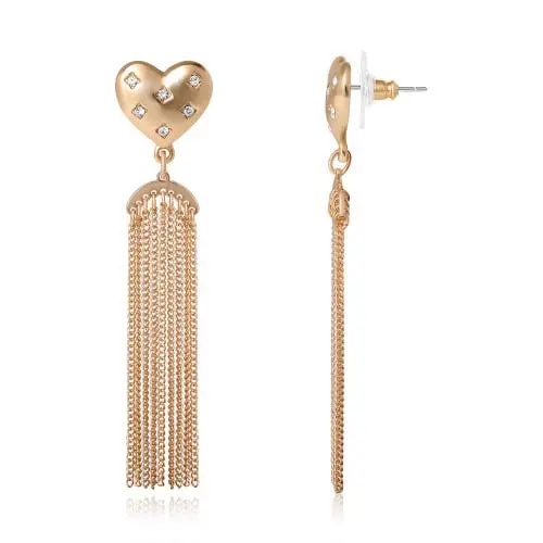 Bcbgmaxazria Tassel Heart Drop Earrings
