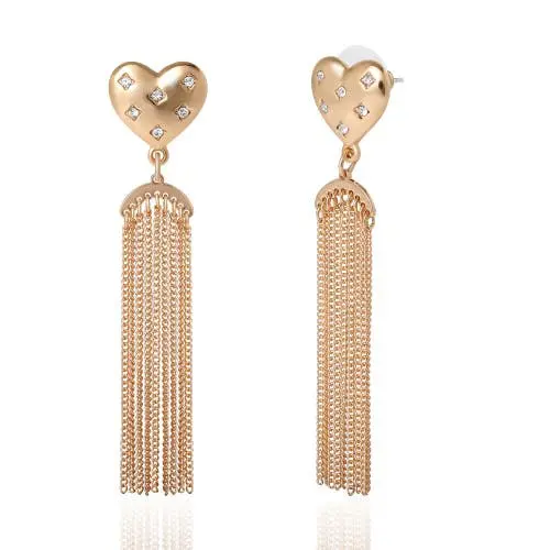 Bcbgmaxazria Tassel Heart Drop Earrings