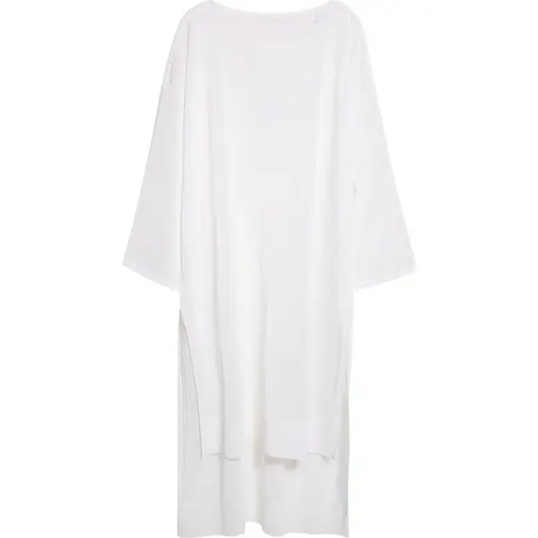 Alaïa Linen And Silk Caftan Dress - Blanc