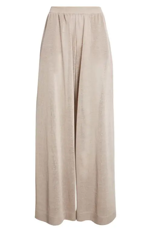 Alaïa Fluid Linen & Silk Wide Leg Pants