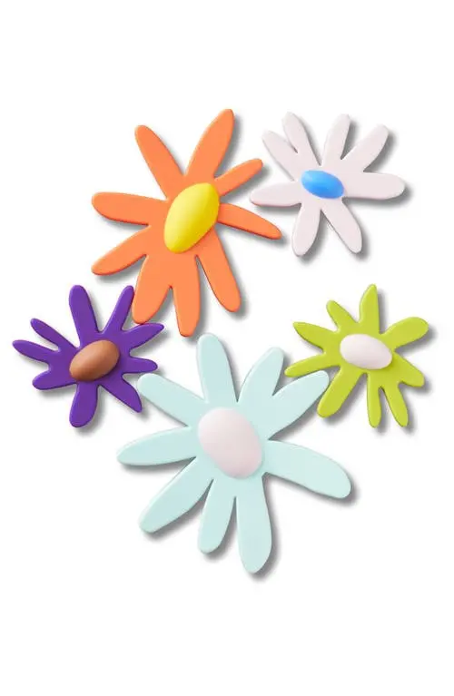 JIBBITZ Assorted Crafted Daisy™ Shoe Charms 5 Pack - White Multi