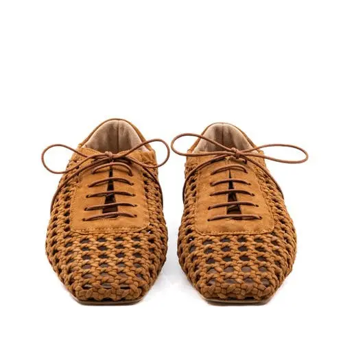 ANDREA GOMEZ Antonia Suede Oxford - Camel