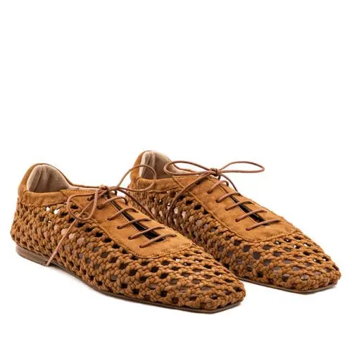 ANDREA GOMEZ Antonia Suede Oxford - Camel