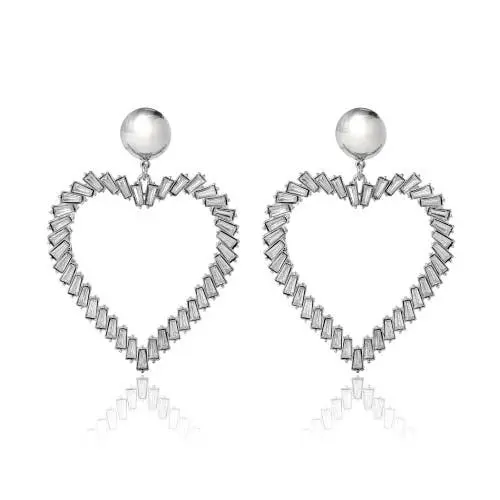 Bcbgmaxazria Silver-tone Heart Hoop Earrings - Gold