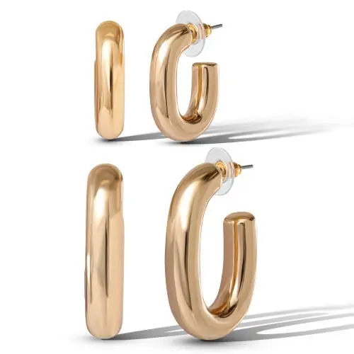 Jessica Simpson Hoop Earring Set - Gold