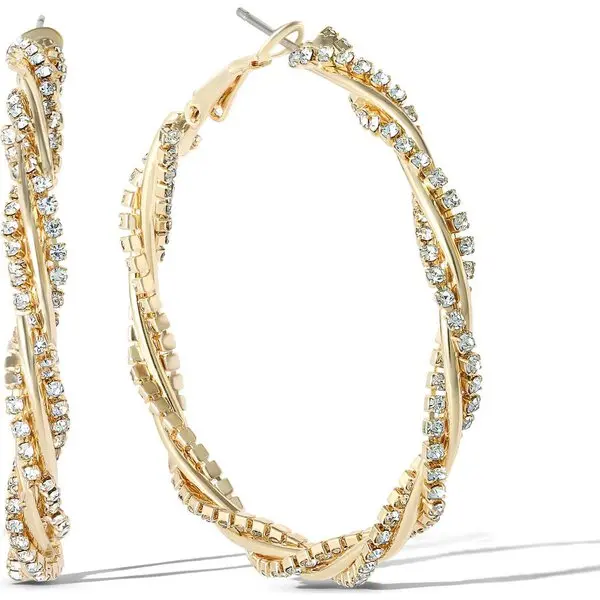 Jessica Simpson Spiral Hoop Earrings - Gold