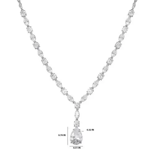 Jessica Simpson Crystal Drop Pendant Necklace