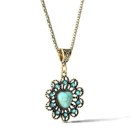 Jessica Simpson Stone Ornate Pendant Necklace