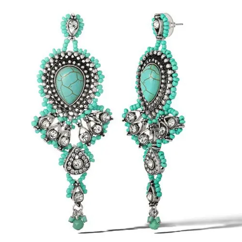 Jessica Simpson Beaded Statement Earrings