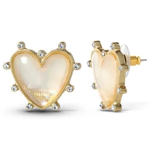 Jessica Simpson Heart Stud Earrings - Gold