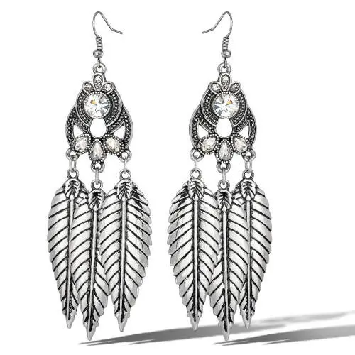 Jessica Simpson Leaf Drop Statement Earrings