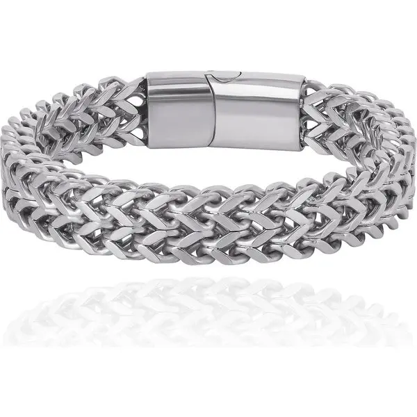 Lucky Brand Tone Woven Chain Bracelet - Silver