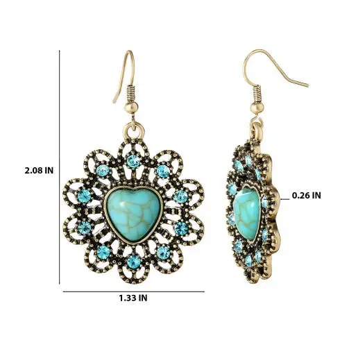 Jessica Simpson Ornate Heart Earrings