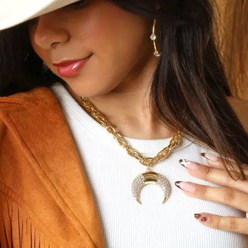 Jessica Simpson Drop And Hoop Earrings With Crystal Embellishments