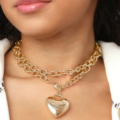 Juicy Couture Tone Heart Pendant Necklace