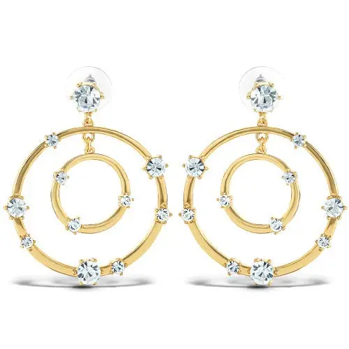 Jessica Simpson Orbital Crystal Drop Earrings