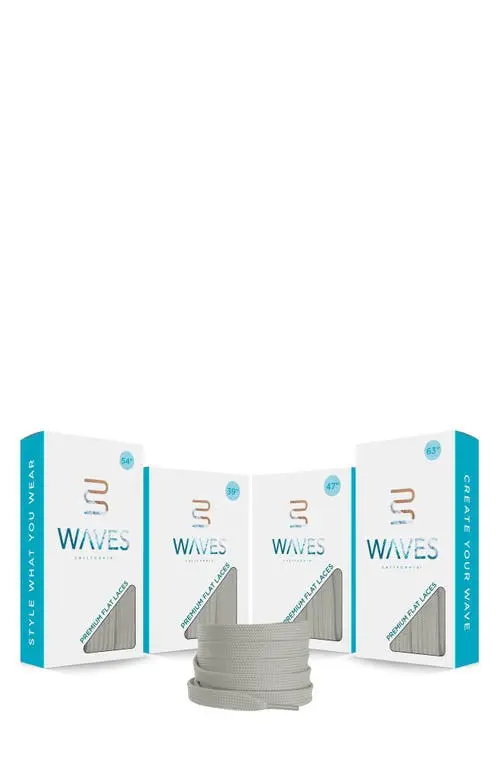 WAVES CALIFORNIA 63-inch Premium Flat Shoelaces - Cool Grey
