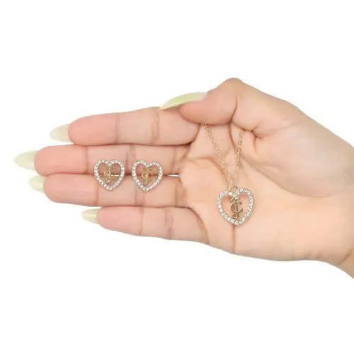 Juicy Couture Gold-tone Pavé Heart Jewelry Set