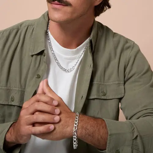Lucky Brand Figaro Chain And Bracelet Set