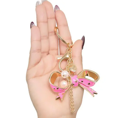 Juicy Couture Bow Charm Keychain