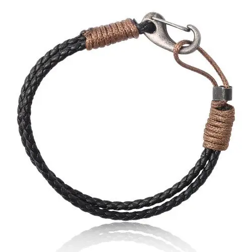 Lucky Brand Braided Leather Adjustable Bracelet