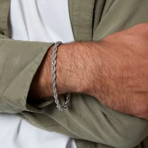 Lucky Brand Stainless Steel Rope Chain Set